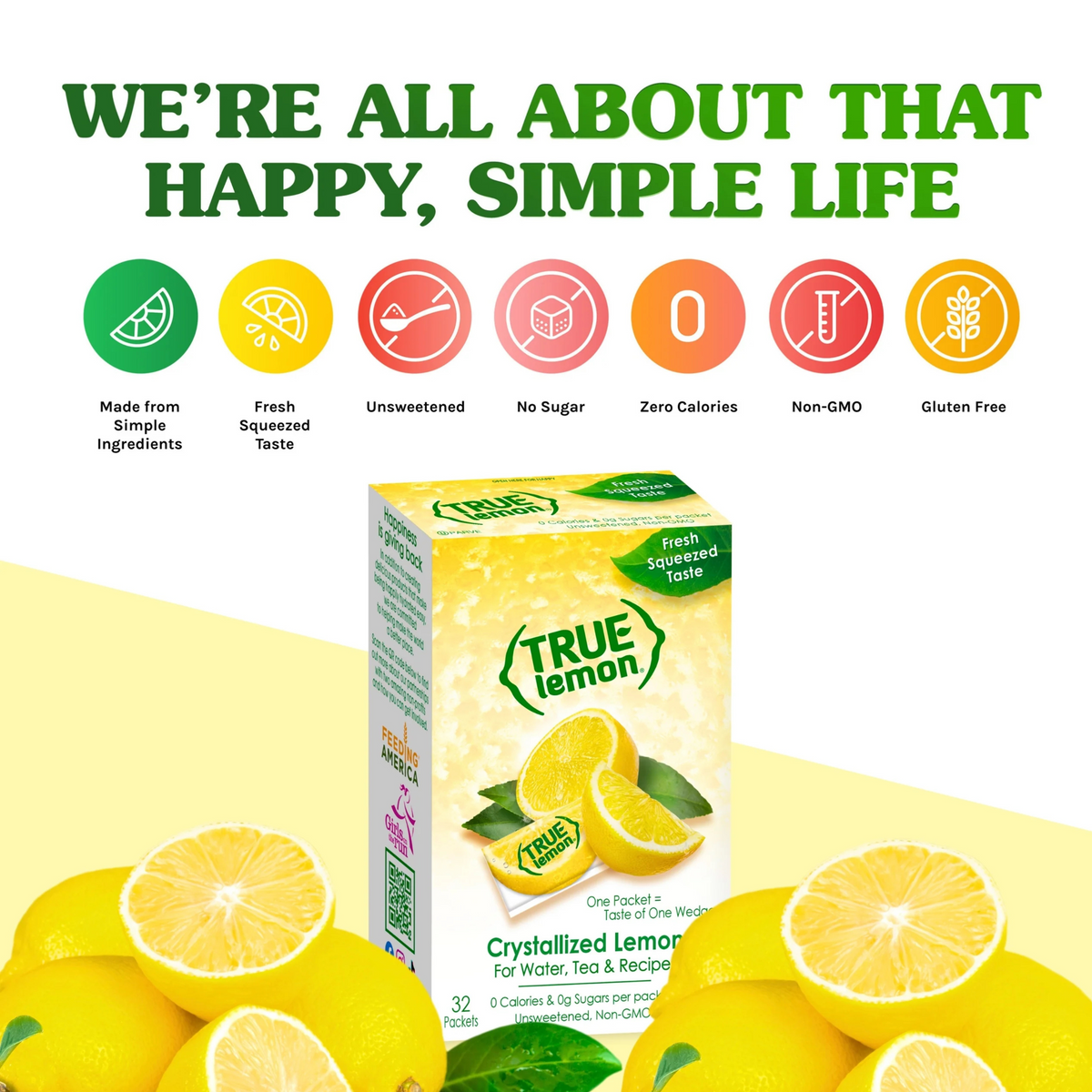 True Lemon – Crystallized Lemon (12 Packets) | Real Food PH