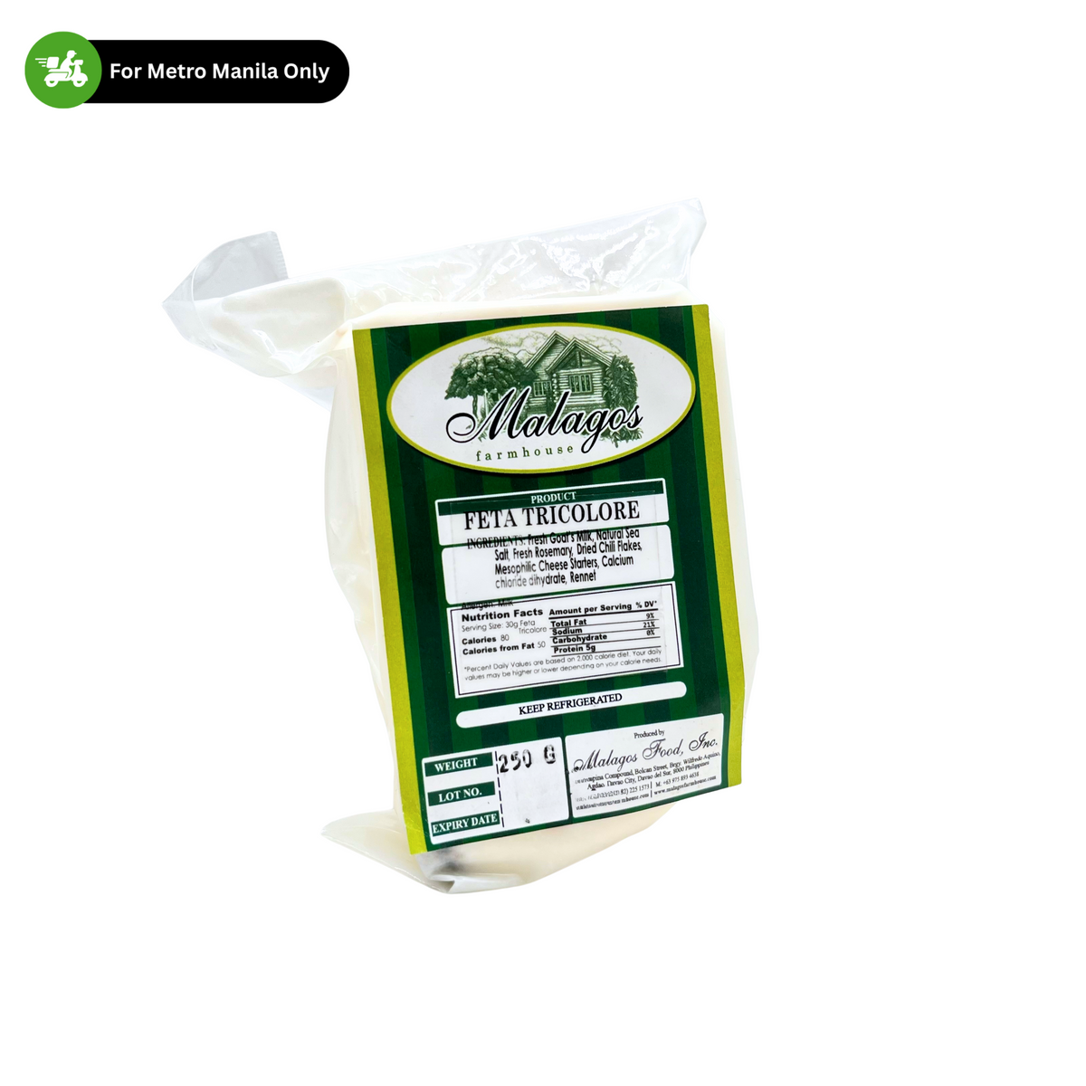 Malagos Farmhouse - Goat Cheese Feta Tricolor | Real Food PH