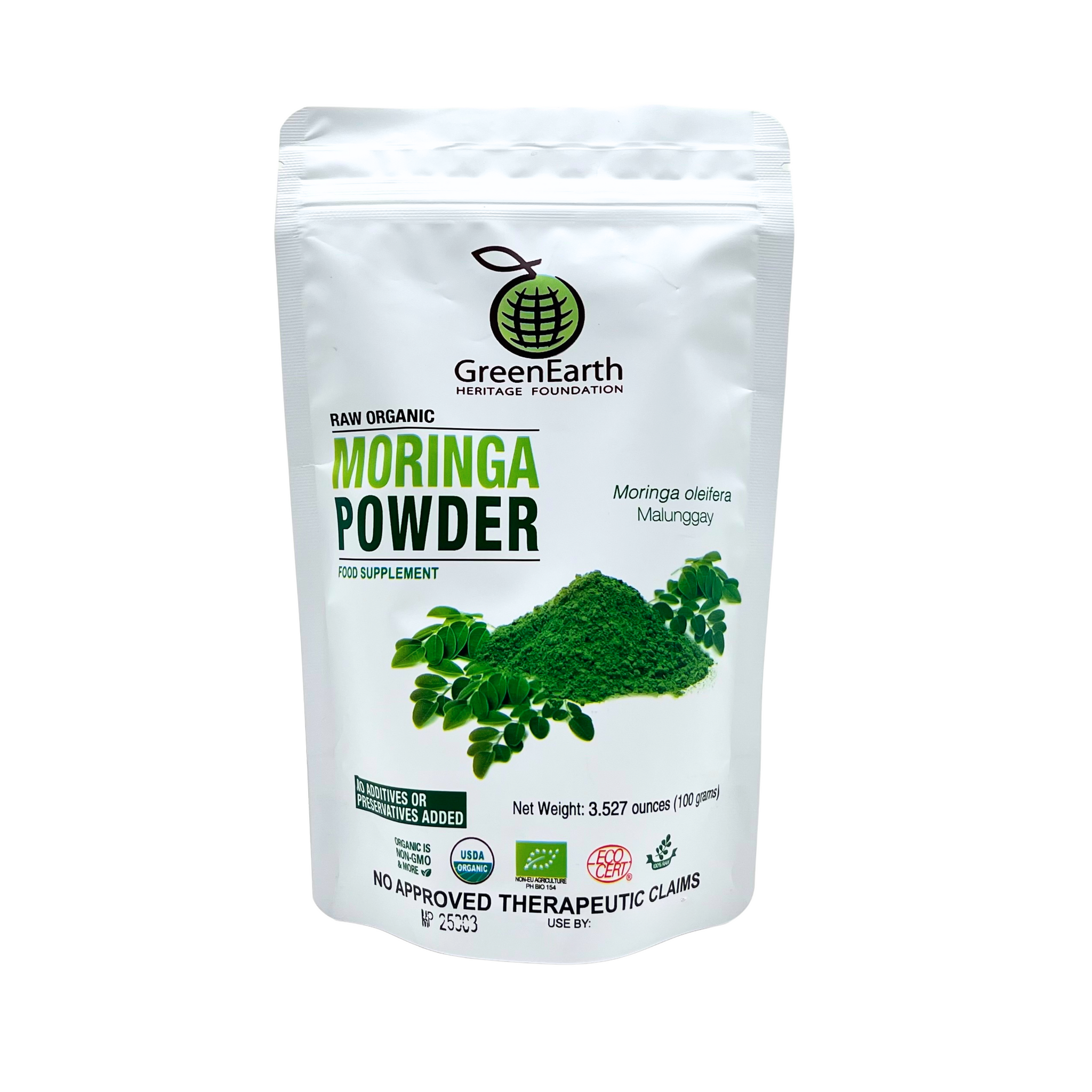 Green Earth - Raw Organic Moringa Powder | Real Food PH