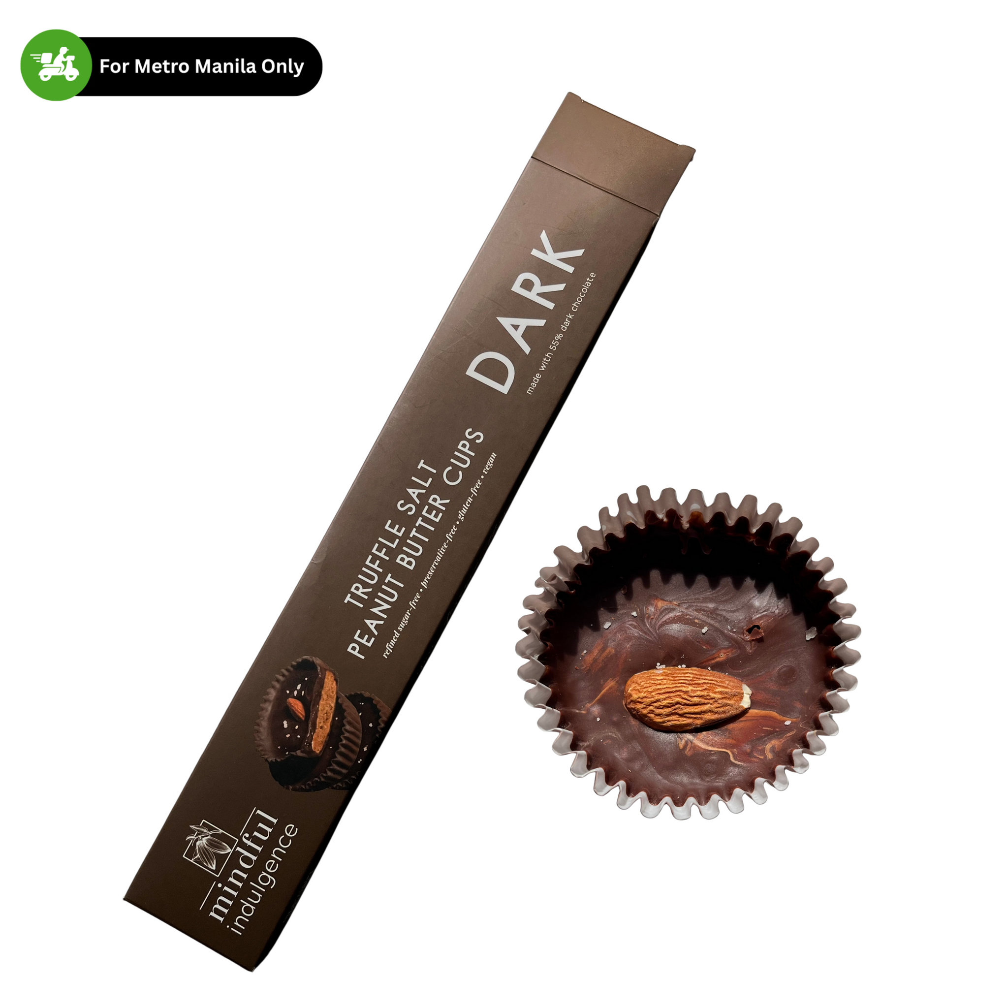 Mindful Indulgence - Dark Truffle Salt Peanut Butter Cups | Real Food PH