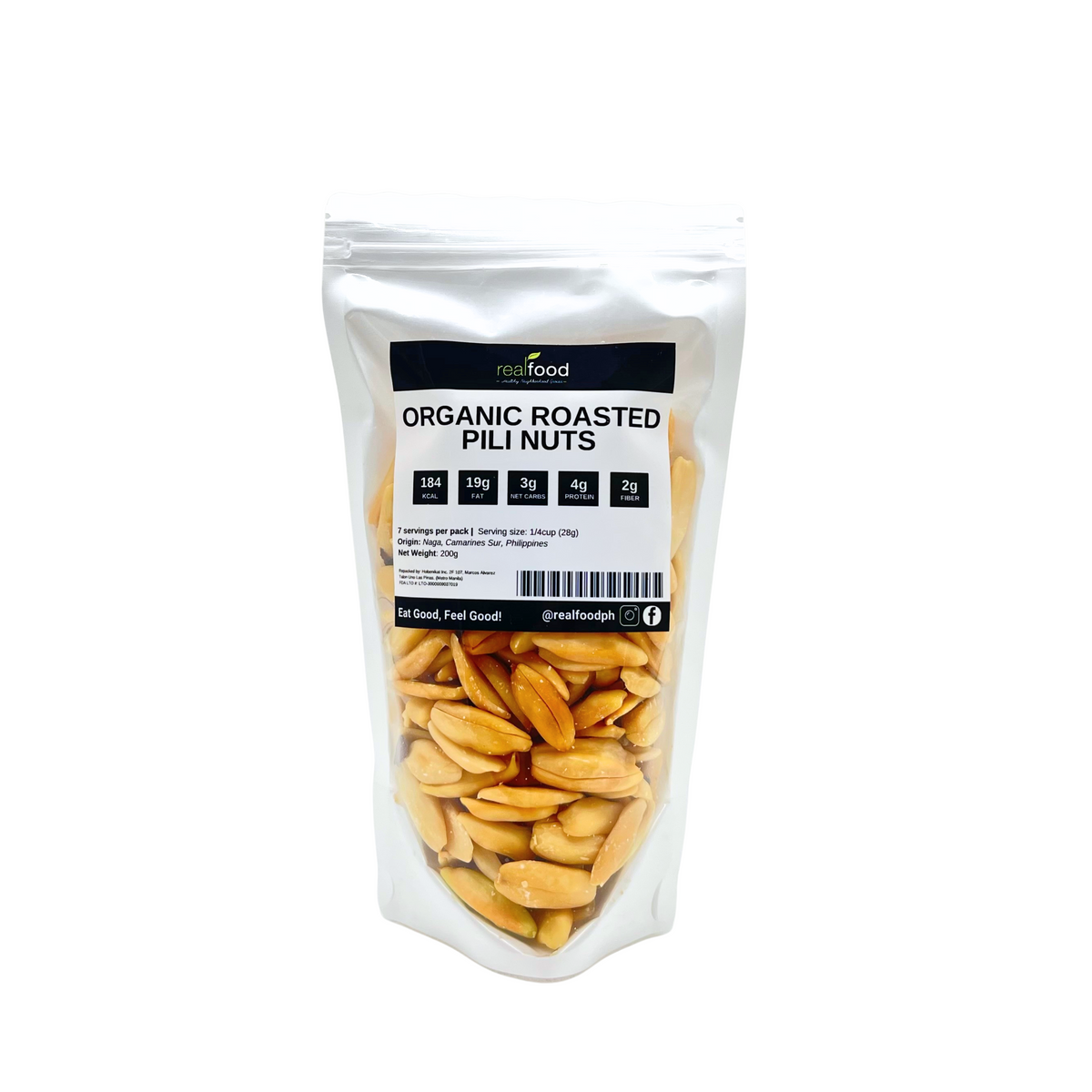 Real Food PH – Organic Roasted Pili Nuts 200g