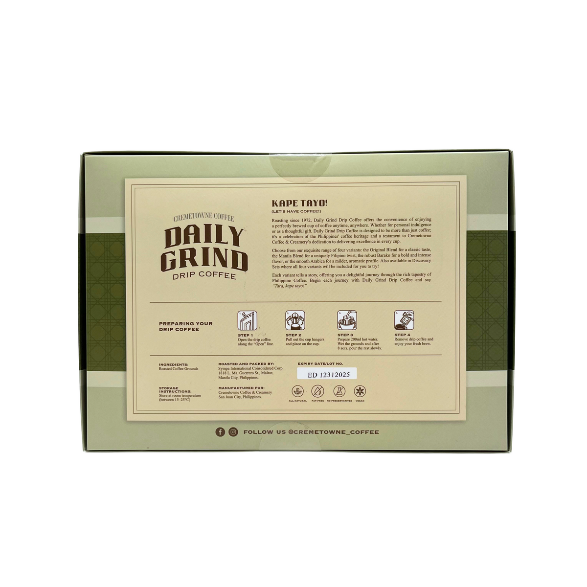 Cremetowne Coffee - Discovery Set Coffee Drip (8 packets) | Real Food PH