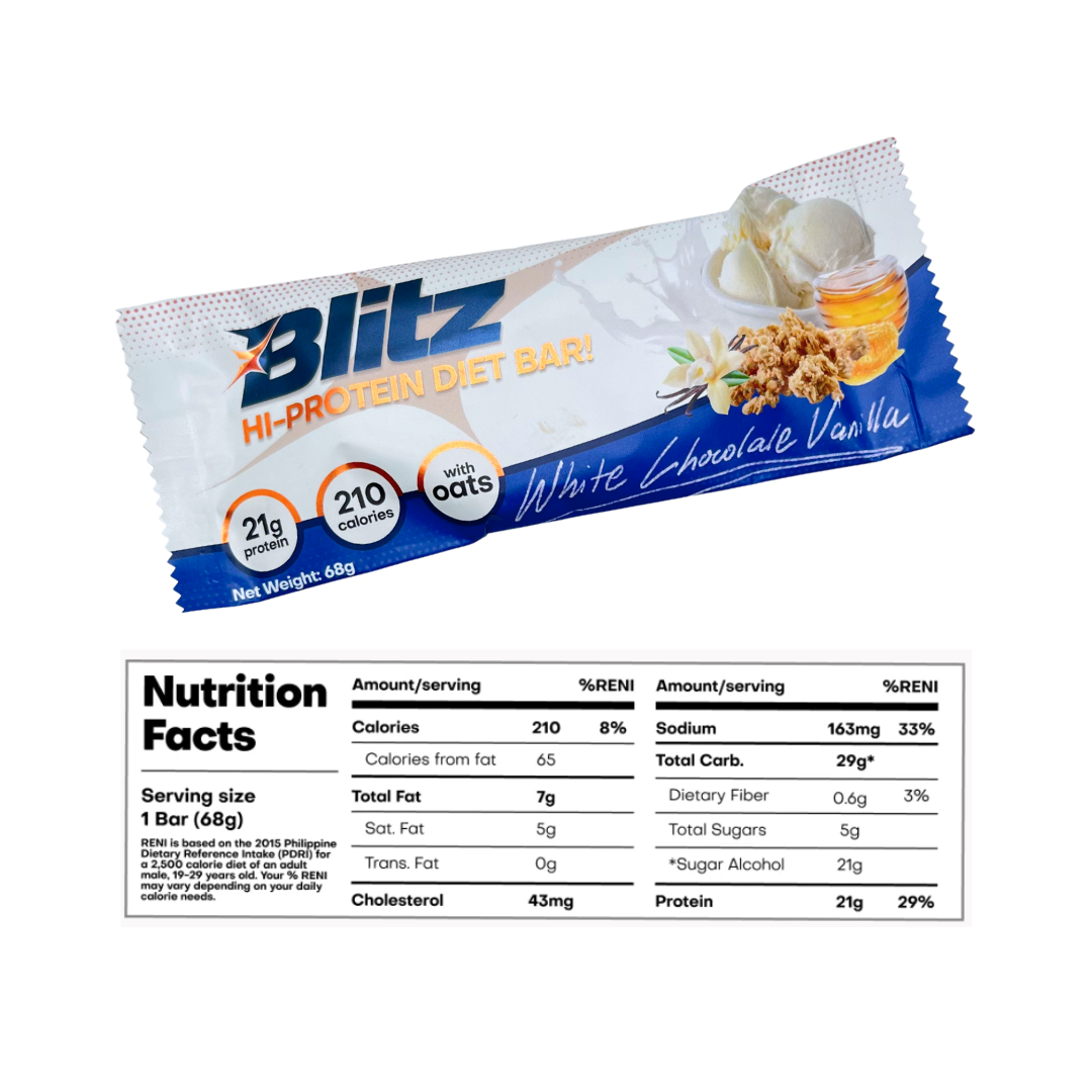 Blitz- White Chocolate Vanilla High Protein Bar | Real Food PH