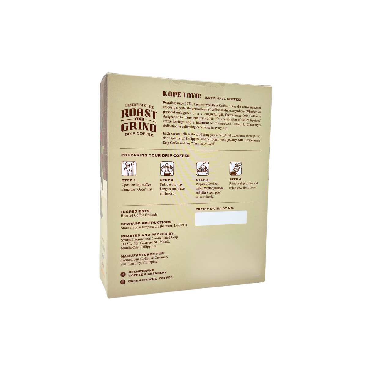 Cremetowne Coffee - Discovery Set Coffee Drip (4 packets) | Real Food PH